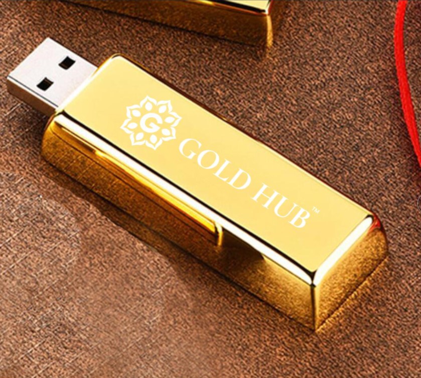 gold bar 999K design pull & push USB flash drive 1GB 2GB 4GB 8GB 16GB ...
